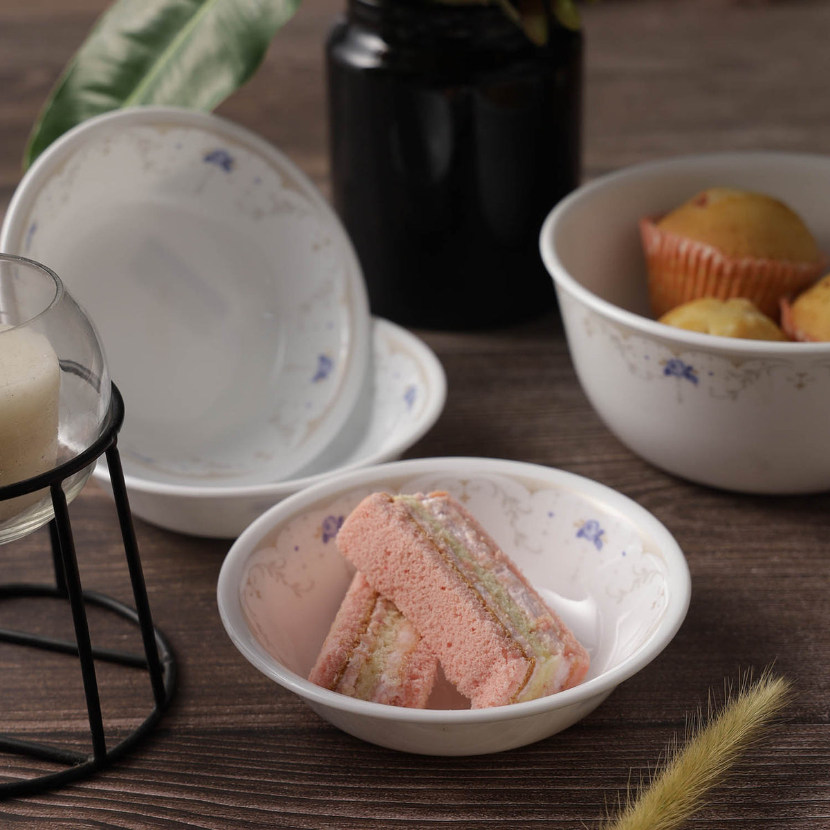 Buy Corelle Asia Collection Gold Series Blooming Blue 290ml Dessert ...
