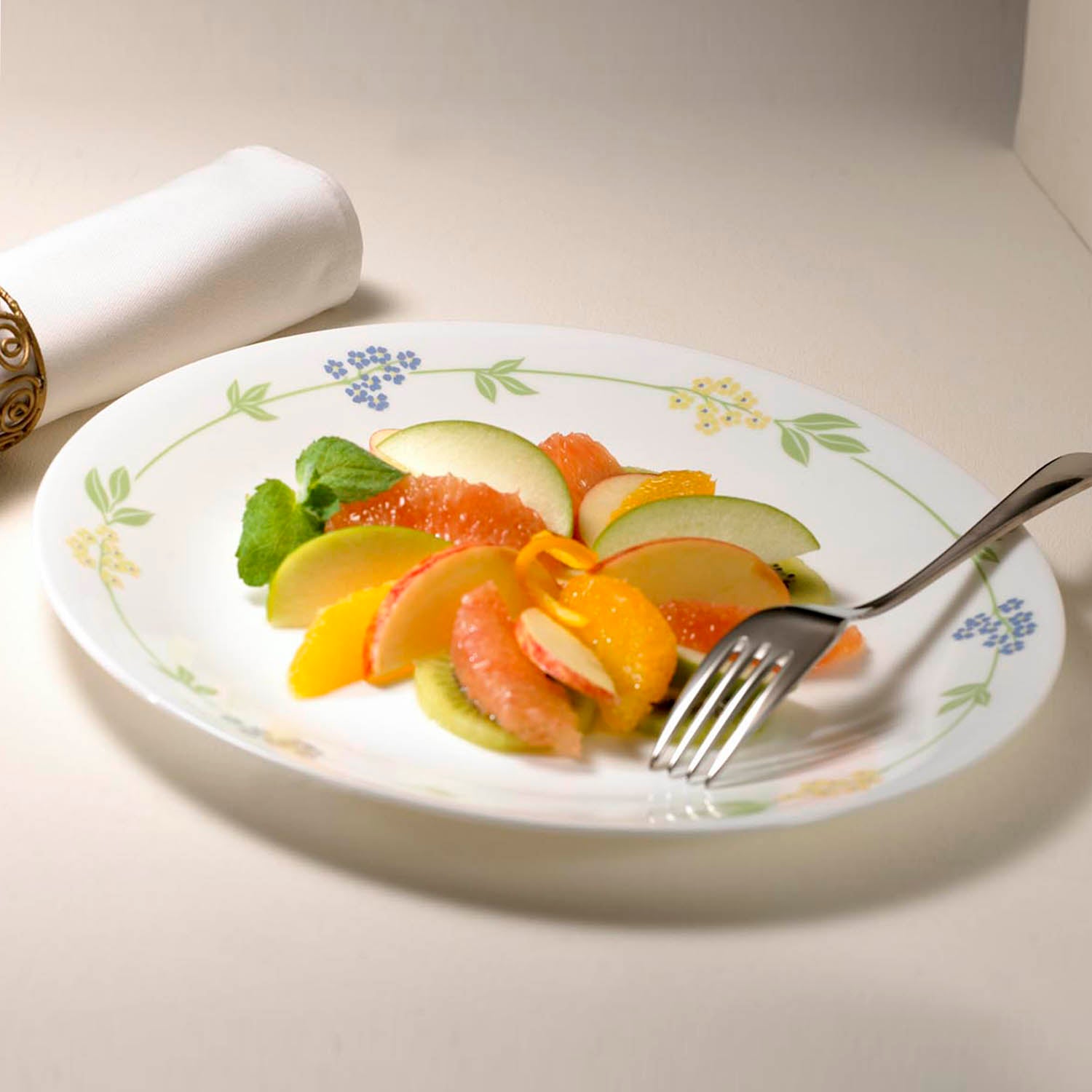 Corelle Secret Garden Glass Dinner Plate Pack of 6, 26CM, Multicolor ...