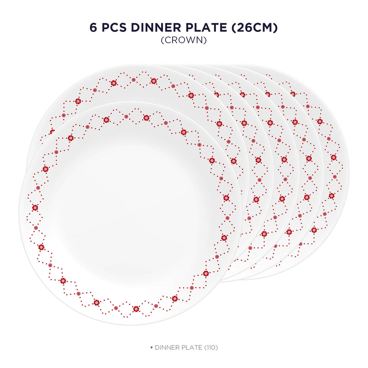 Corelle Livingware Crown 26 cm Dinner Plate Pack Of 6 – Corellebrands