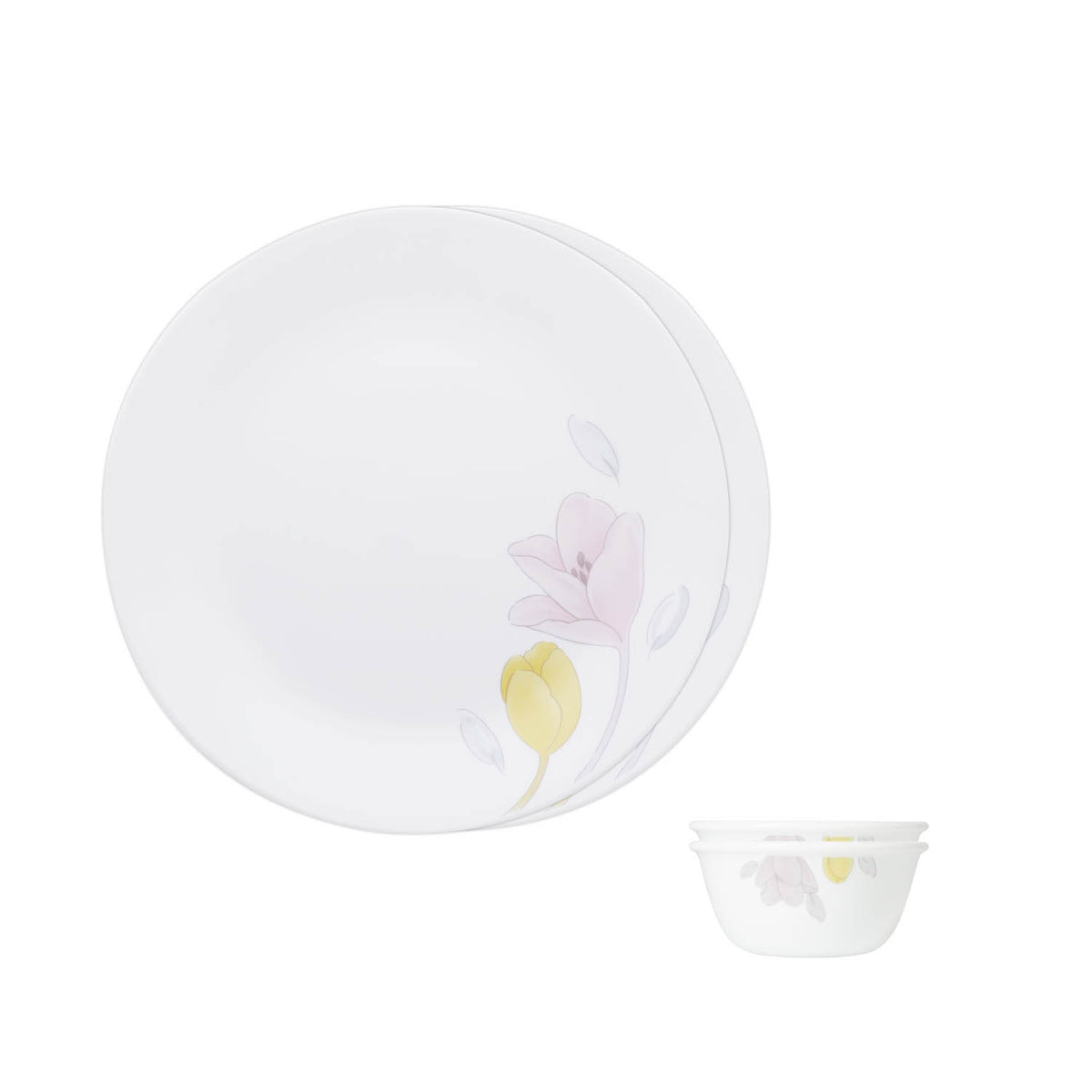 Corelle Livingware Elegance 4 Pcs Bachelor Set | 26cm Dinner Plate (2P ...